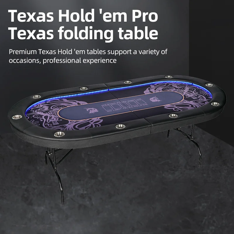 Texas-Poker-Table-213-106cm-Table-Feet-Foldable-with-LED-Light-Casino ...