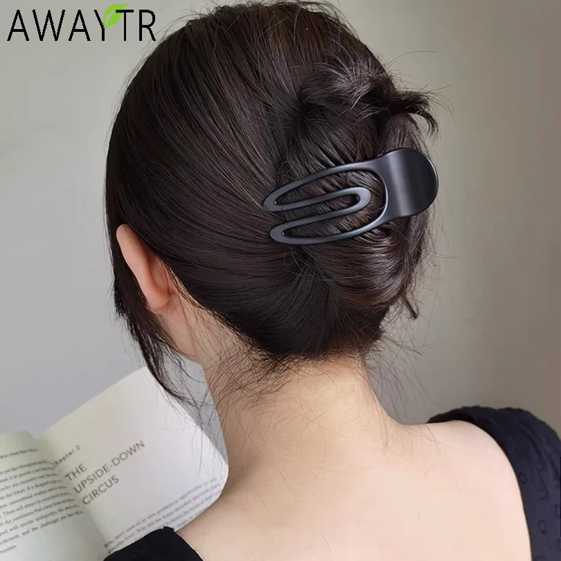 Solid Frosted Hair Claw Crab Clips Ponytail Hair Bun Hairpin for Women ...