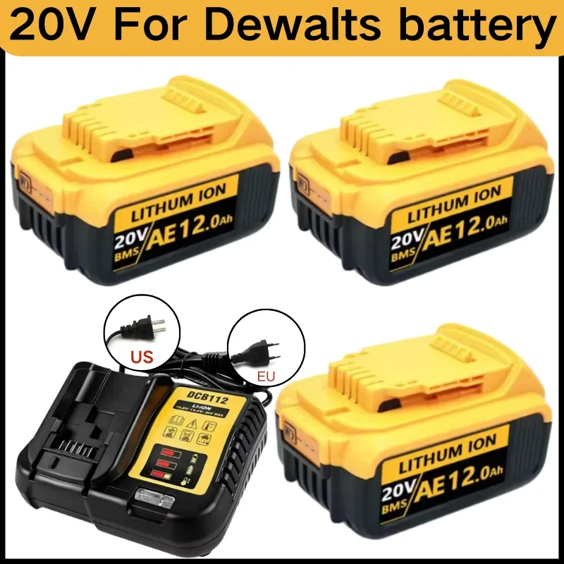 New-100-original-12000mAh-20V-dehydration-power-tool-battery-DCB206-20V-12-0Ah-battery-DCB206 ...