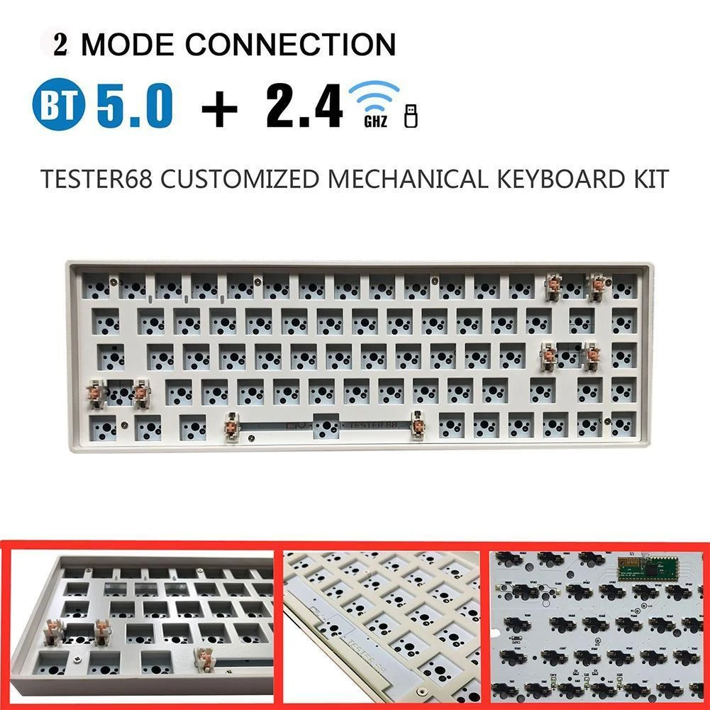 Hot Swap 68 Customized Mechanical Keyboard Kit TES68 Hot swappable ...