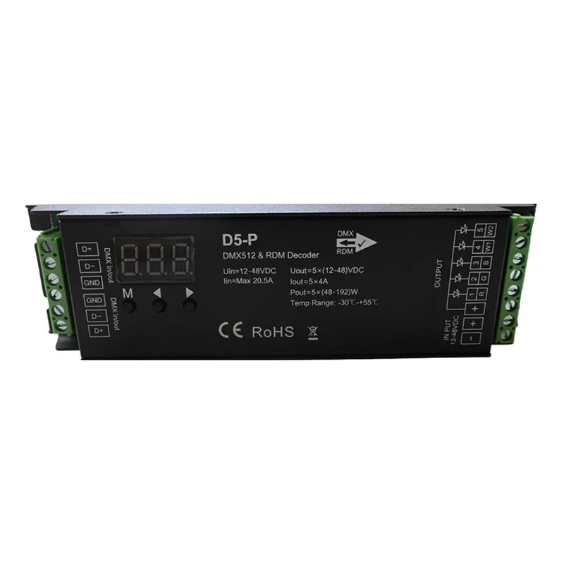 5-Channel-DMX-Decoder-With-RDM-Digital-Display-DMX512-Dimmer-Driver-PWM ...