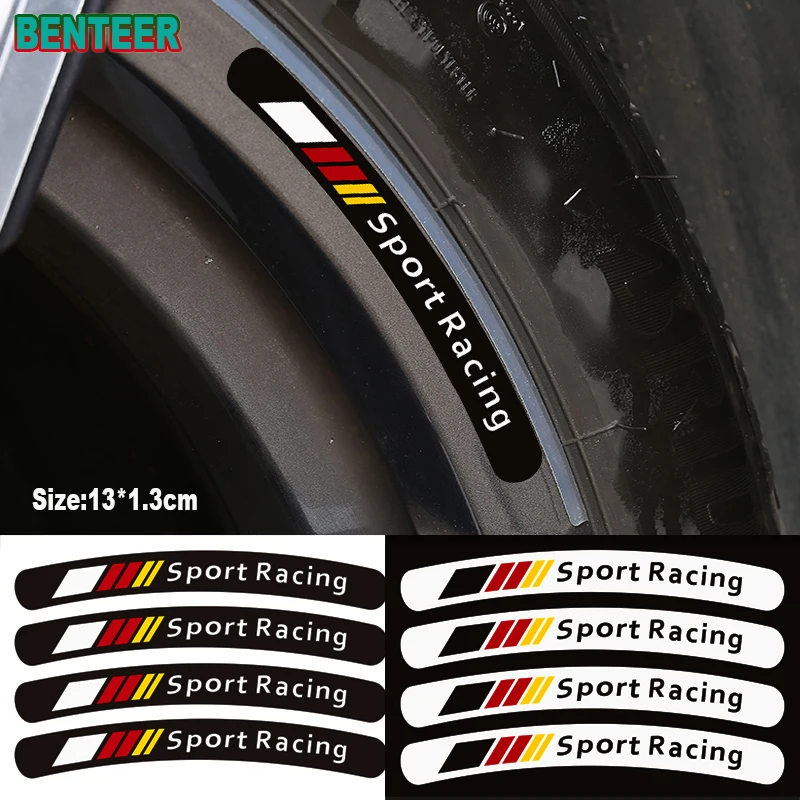 4x-Sport-racing-Car-wheel-sticker-For-Mercedes-benz-AMG-w204-w211-W210 ...