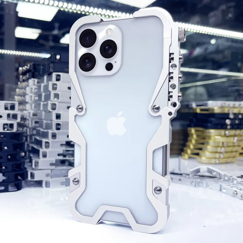 Armor Screw Metal Frame Shockproof Cover For iPhone 16 pro max ...