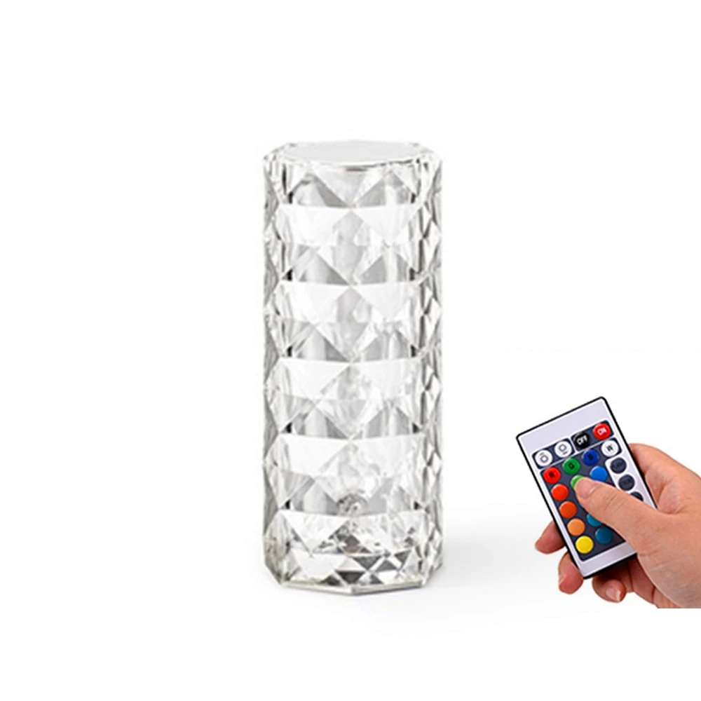 LED-Crystal-Table-Lamp-Rose-Diamond-Night-Light-Projector-3-16-Colors ...