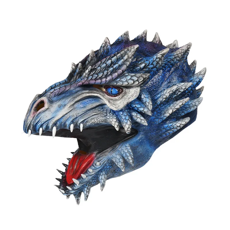 Latex Dragon Adult Mask Fashion 3D Animal Dragon Dinosaur Mask Cosplay ...