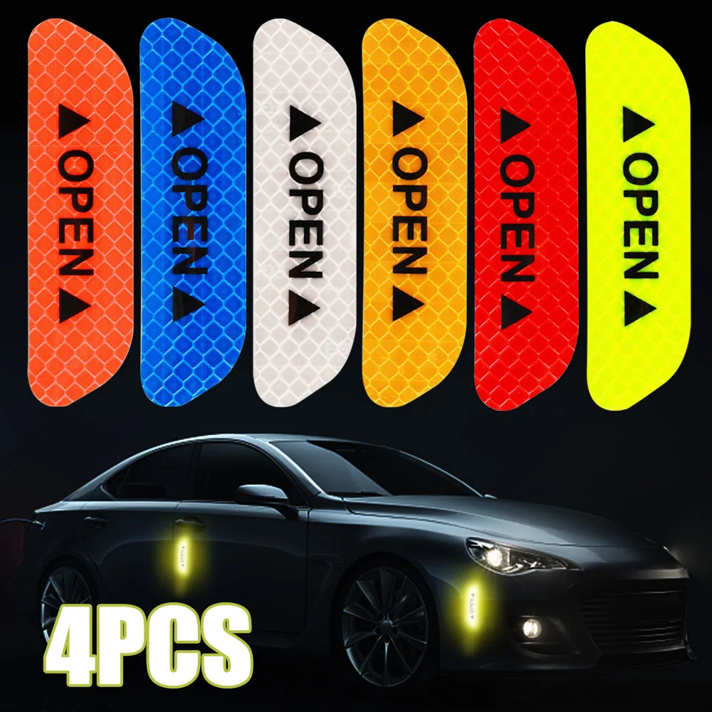 Car-Door-Opening-Reflective-Stickers-Night-Safety-Warning-Reflector ...
