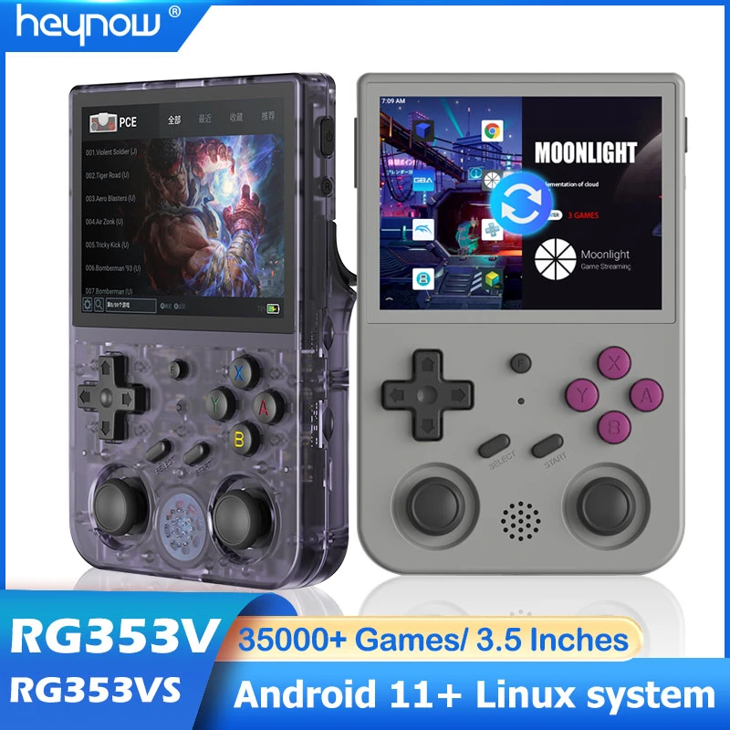 Heynow Android & Linux Os Handheld Game Console Rg353v Rg353vs 3.5 Inch ...