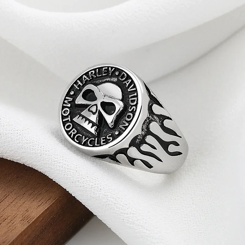 SION-L-Cool-Ride-to-Live-Live-to-Ride-Flaming-Skull-Big-Ring-Biker ...