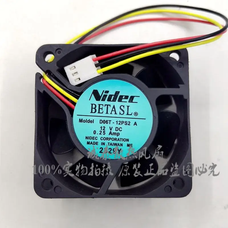 original D06T-12PS2A 6025 12V 0.25A 2-wire 3-wire 6cm server chassis ...