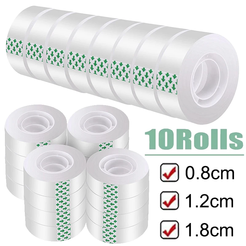 1-10-Rolls-Transparent-Tape-Refills-Clear-Tape-Refills-for-Dispenser ...