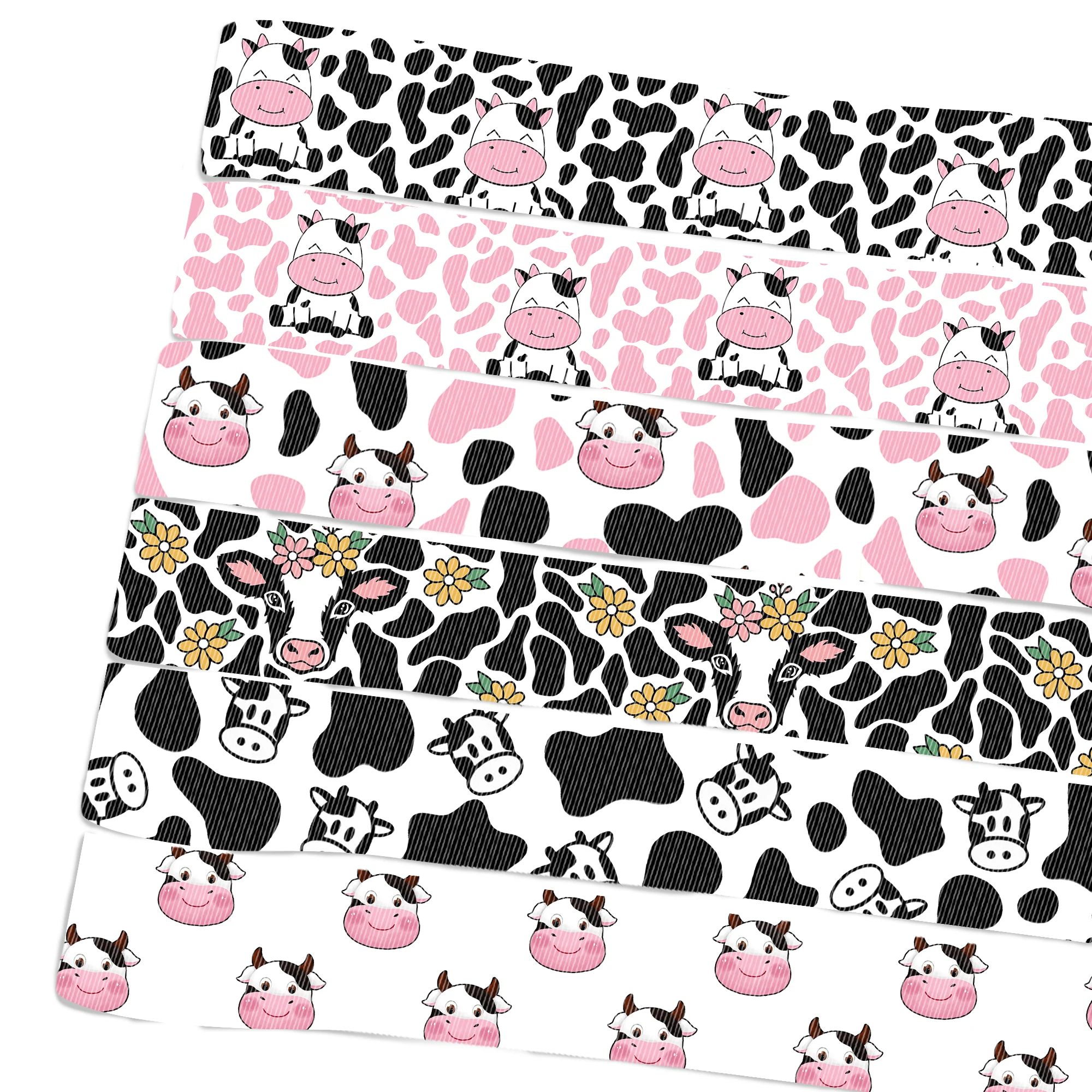 5Yards 25/38MM Cow Spot Animal Printed Grosgrain Ribbon Roll For ...