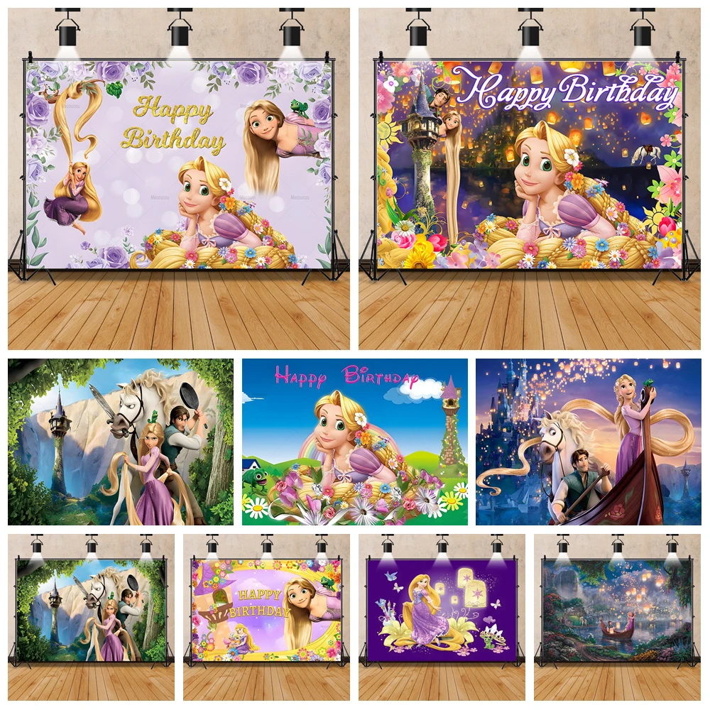 Disney Enchanted Rapunzel Photography Background Customized Fairy Tale ...