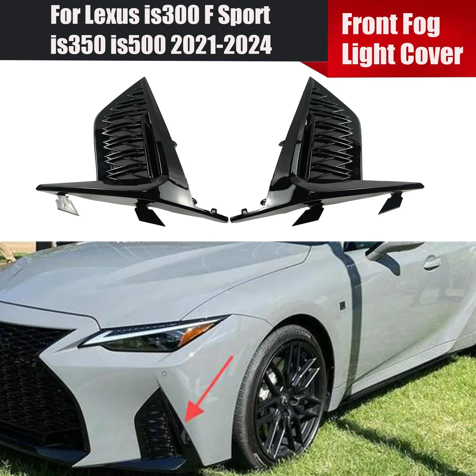 For Lexus IS300 F Sport IS350 IS500 2021-2024 Glossy Black Car Front ...