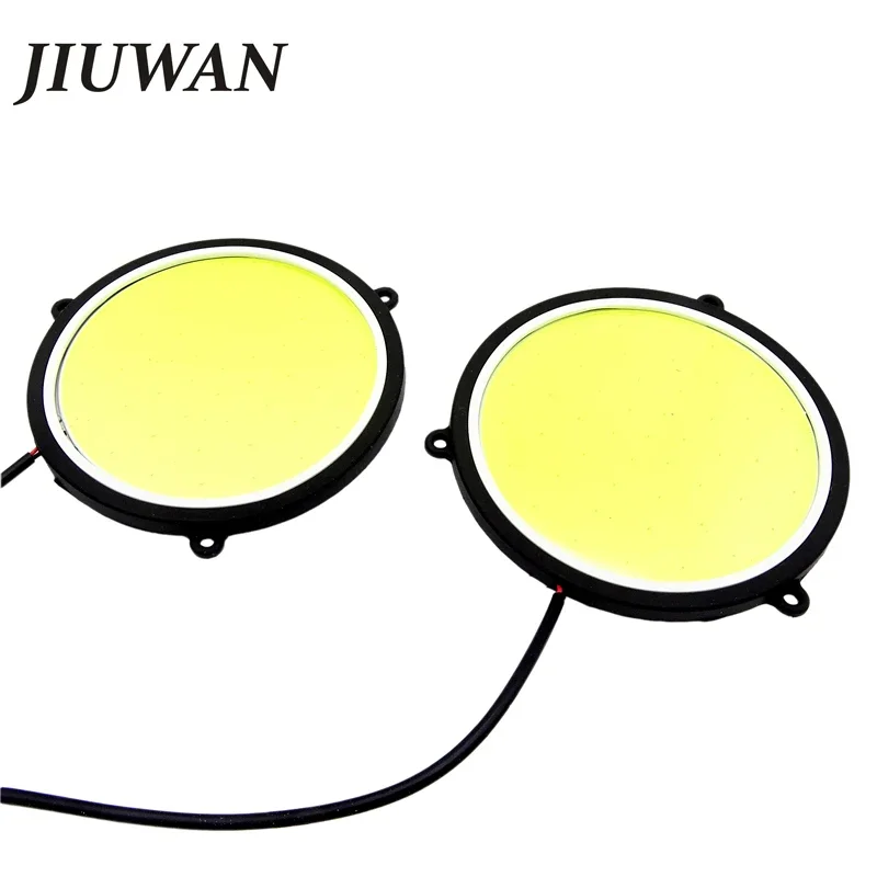 1-Pair-Car-DRL-Daytime-Running-Lights-Round-Shape-White-LED-Car-DRL ...
