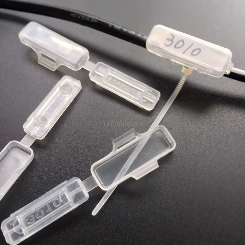 Free Shipping 1000 Pcs / Lot DR3010 30mmx10mm Wire marker Transparent ...