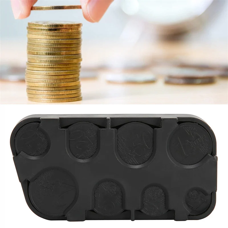 Car Storage Coins Purse Savings Box For Euro Coin Bank Coin Holder Case ...