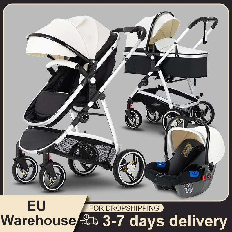 Baby-Stroller-3-in-1-Portable-Travel-Baby-Carriage-Newborn-High ...