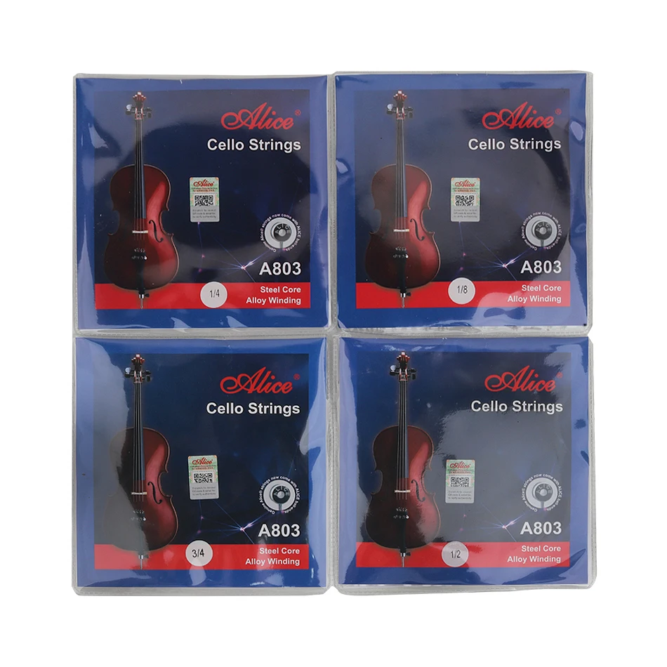 Alice A803 Cello Strings Steel Core Alloy Winding for 1/2 1/8 1/4 3/4 ...
