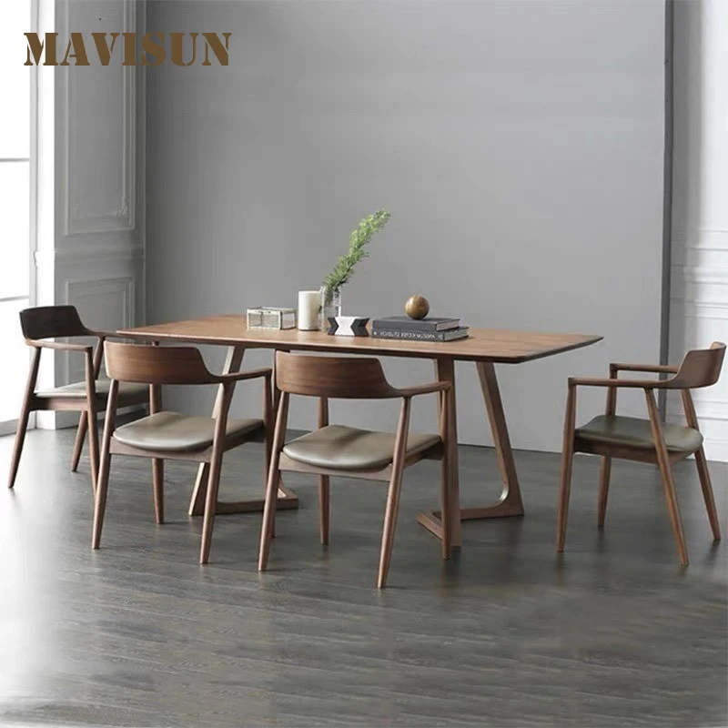 Solid Wood Scandinavian Dining Table | Rectangular Wooden Dining Table ...