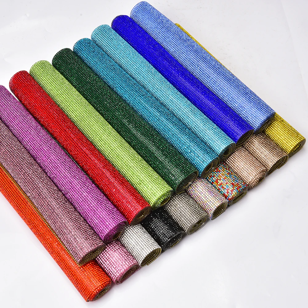 24-40Cm-Glitter-Crystal-Rhinestone-Trim-Self-Adhesive-Sticker-2Mm-Dense ...