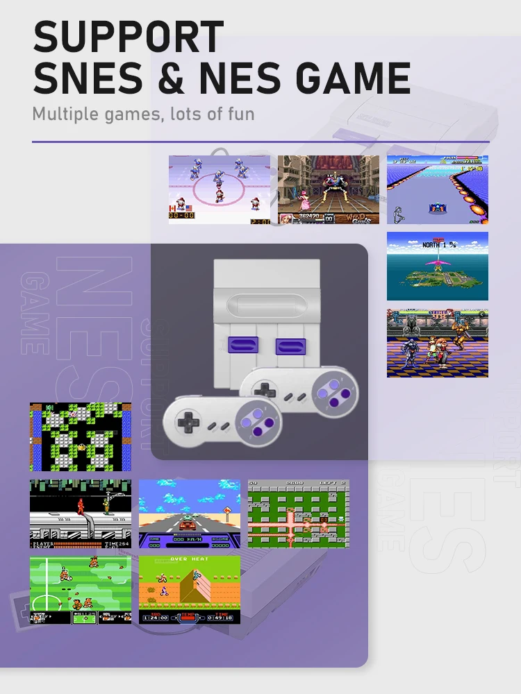 Generic Retro Game Console Wireless 2.4G For NES SNES HDMI-Compatible ...