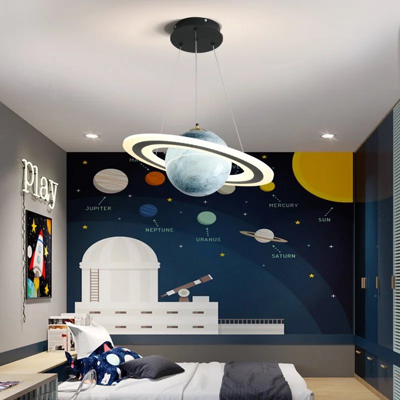Planets And Star Themed Master Bedroom