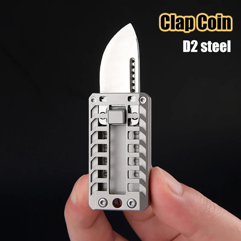 NEW-Slap-Clap-Coin-Push-Card-Knife-D2-Steel-High-Hardness-Sharp-Sliding ...