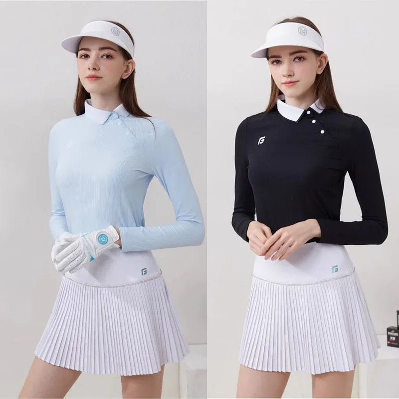 Ropa-de-golf-para-mujer-Tops-de-manga-larga-camisas-el-sticas ...