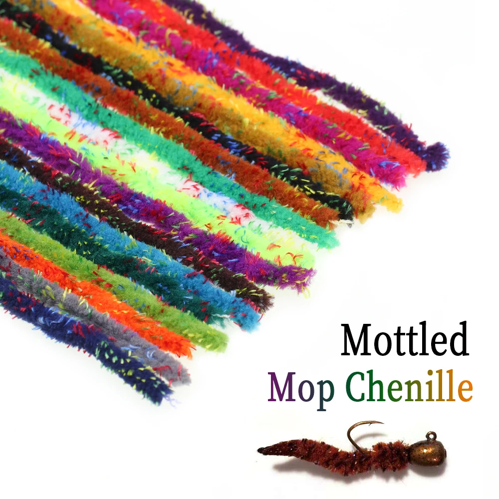 6~7mm 3M/Pack Fly Tying Material Mottled Mop Chenille for Stone Flies ...
