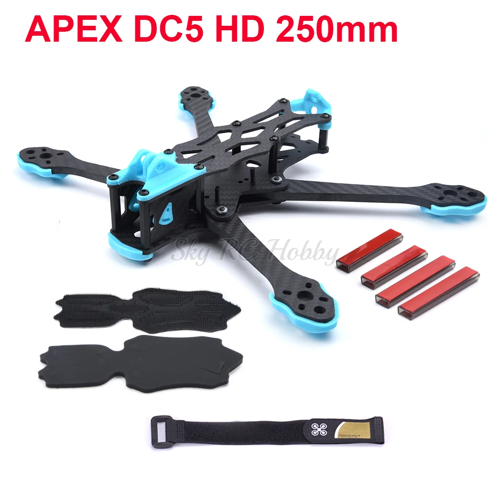 5inch 250mm 250 5" Carbon Fiber Fpv Frame Kit With 5.5mm Arm For Apexdc ...