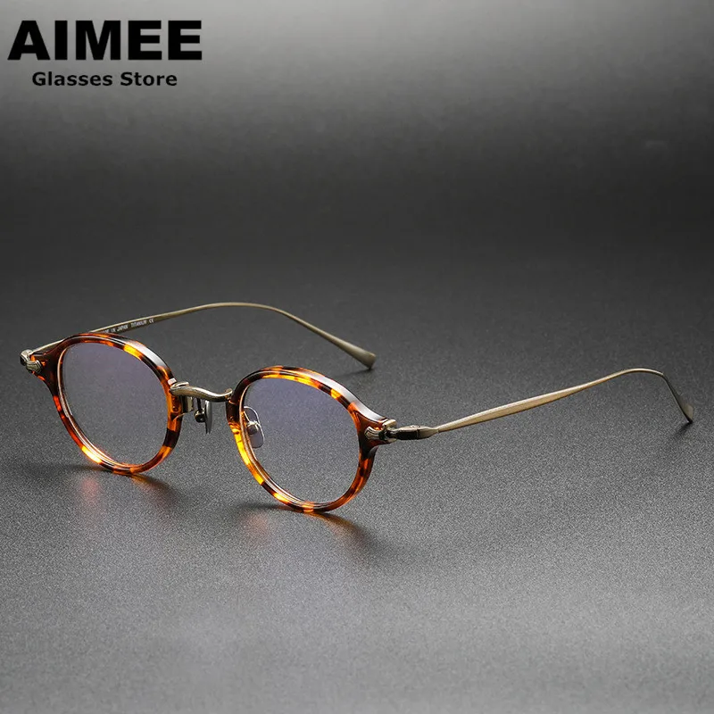 Japanese-Handmade-Brand-Glasses-Frame-Men-Women-Classic-Round ...