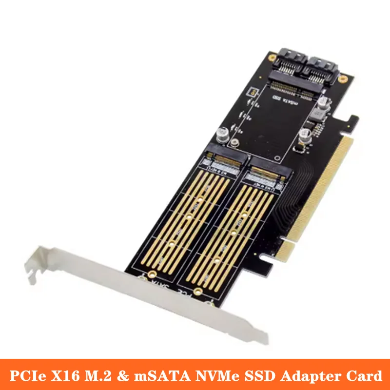 PCI-E-X16-M-2-NGFF-SSD-Adapter-Card-PCIe-M-2-mSATA-NVMe-Multifunctional ...