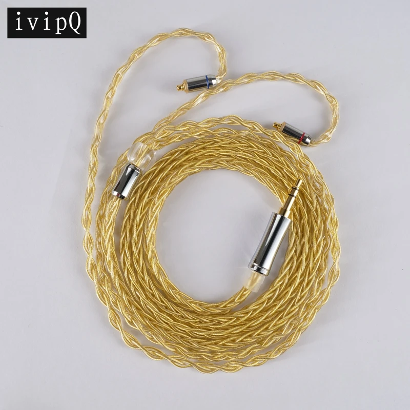 ivipQ 8 Core 7N OCC Gold Plated Earphone Upgrade Wire 2.5mm/3.5mm/4.4mm MMCX/2Pin/QDC/TFZ For ...