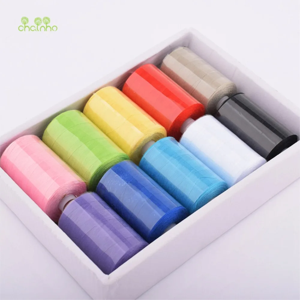 10-Spools-Lot-Multi-Color-Polyester-Thread-For-Sewing-Quilting-High ...