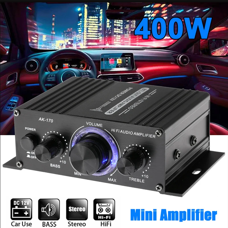 AK170-12V-Mini-Car-Power-Amplifier-2-Channel-HIFI-Digital-Stereo-Audio ...