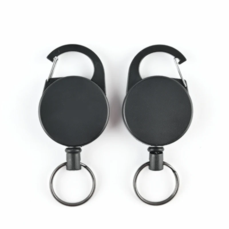Retractable Pull Key Ring ID Badge Holder Name Tag Card Holder Recoil ...