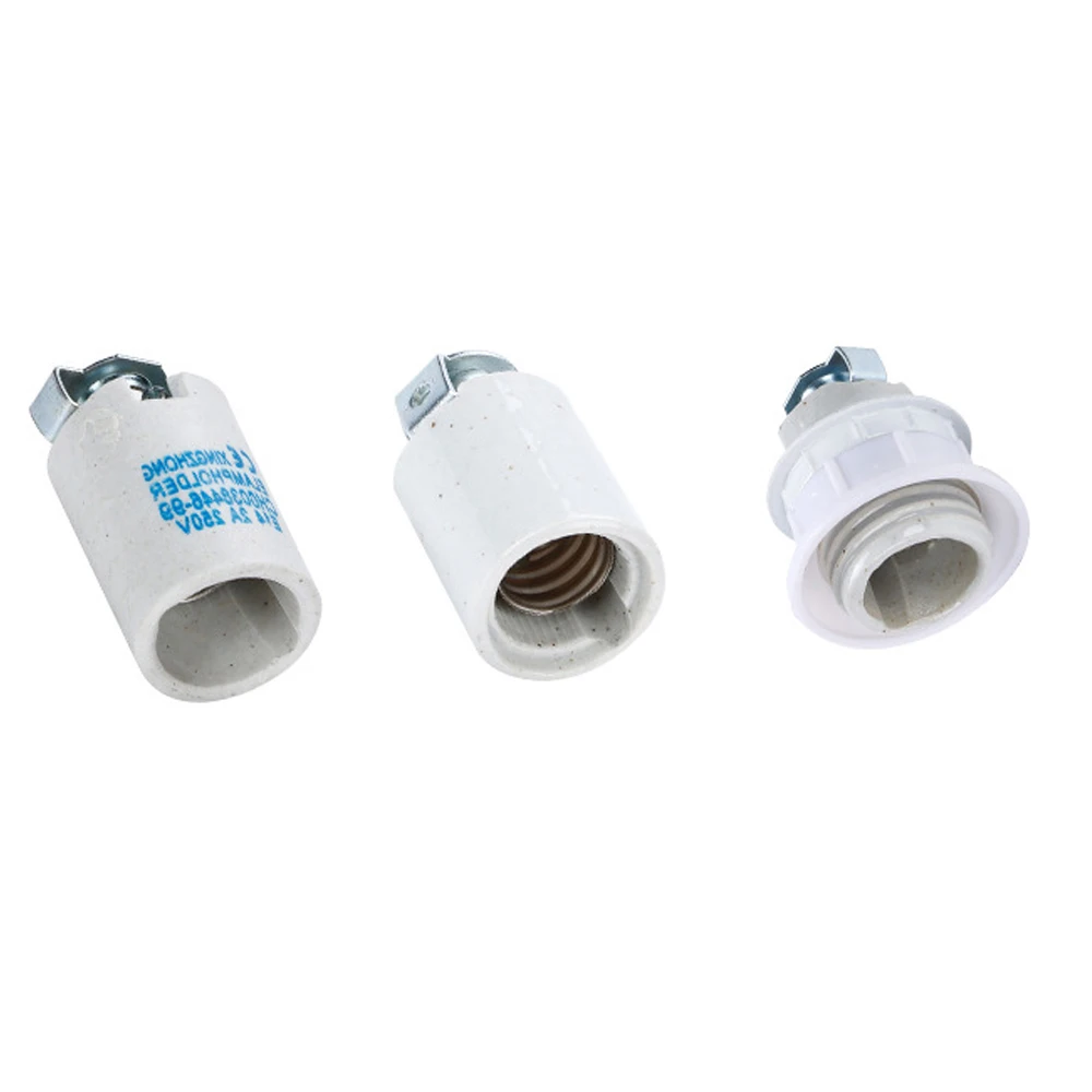 1PCS High Temperature E14 Self Locking Screw Ceramic Lamp Holder E14 ...
