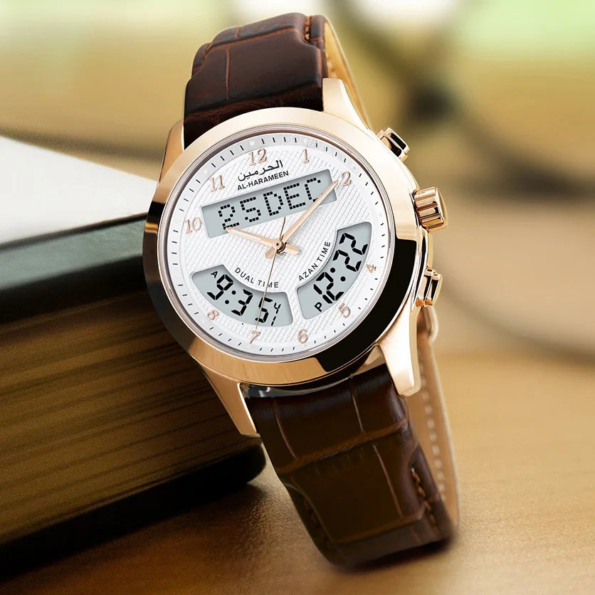 Muslim-Azan-Watch-Islamic-Qibla-Clock-with-Prayer-Alram-Hijri-Calendar ...