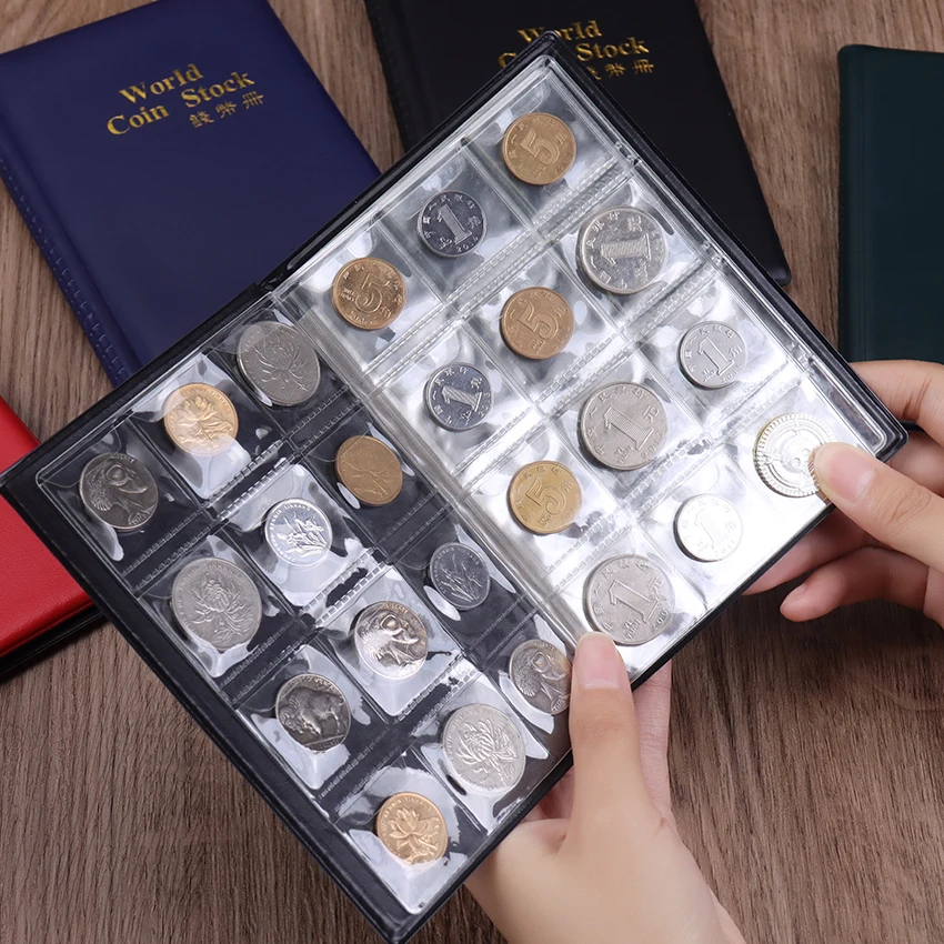120-Grids-PU-Leather-Album-For-Coins-10-Pages-Stamp-Album-Coin-Display ...