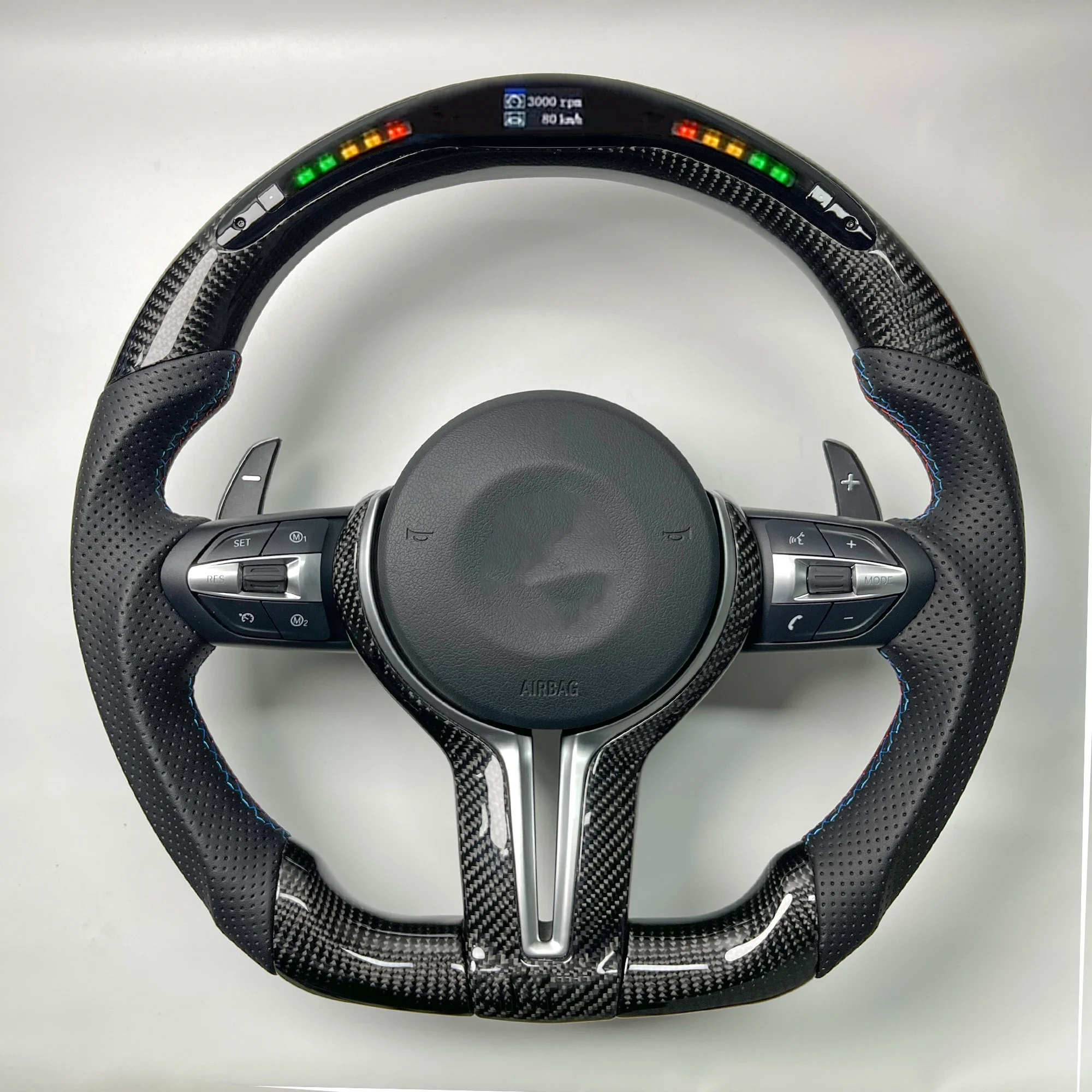 Steering Wheel Carbon Fiber LED Shift Lights Steering Wheel Set ...