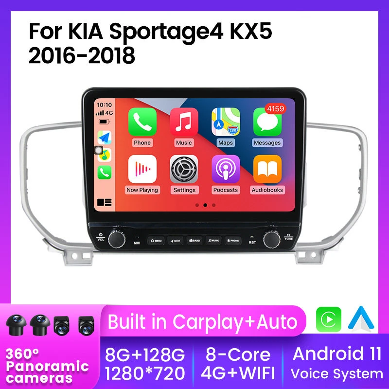 Android 11 for KIA Sportage 4 2016 2017 2018 KX5 Car Radio Multimedia Player Navigation GPS 4G ...