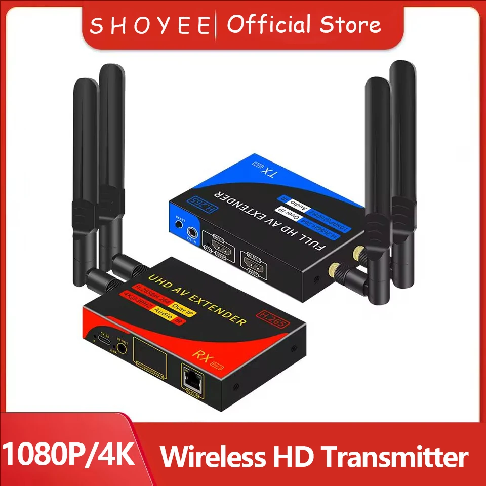 Transmisor y receptor de vídeo HDMI 4K inalámbrico de 1080p, extensor ...