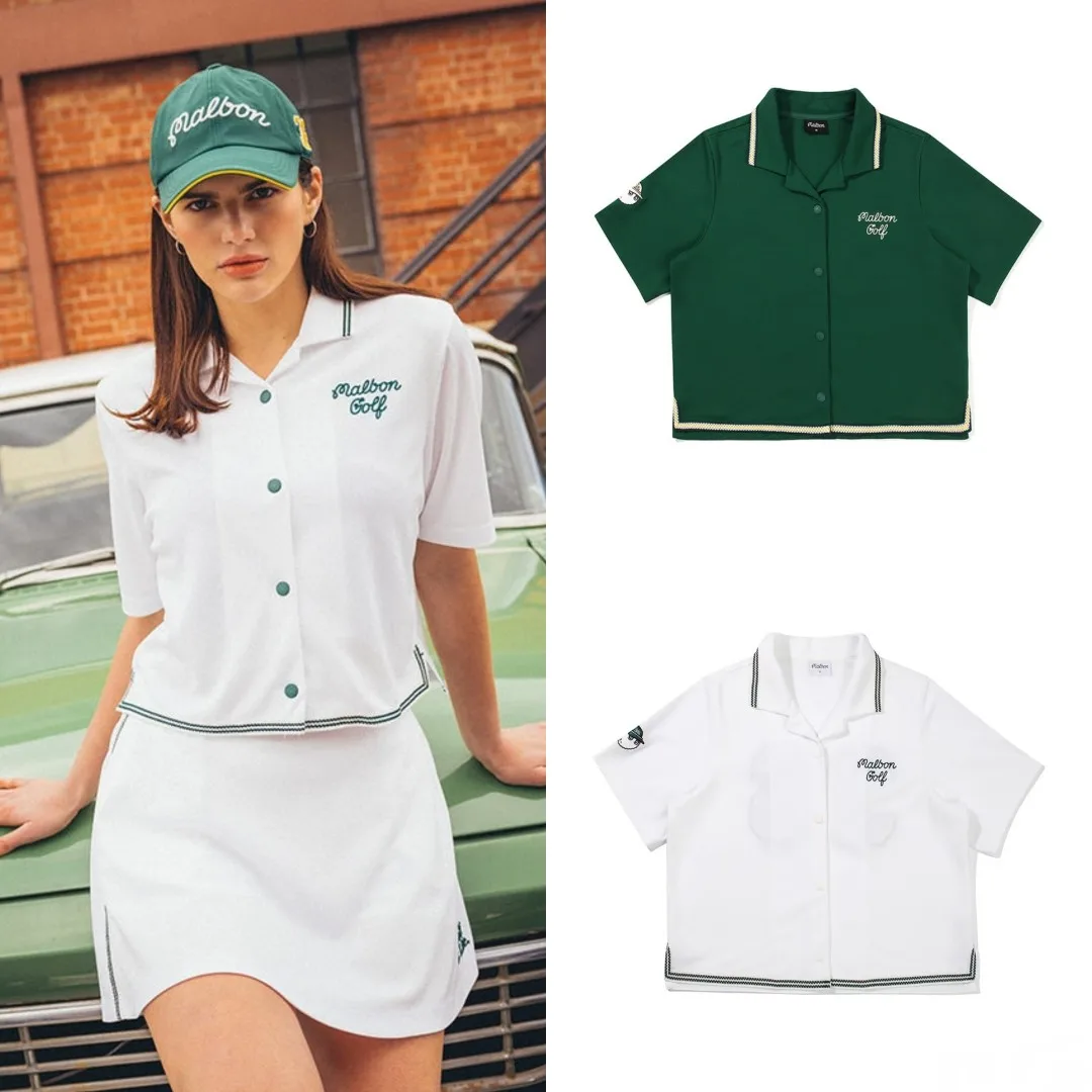 Summer Malbon Golf Jacket Women Polo Fashion Golf Wear Short Style ...