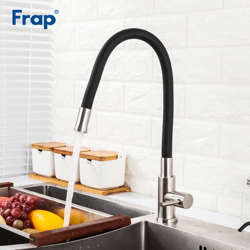 Frap-Kitchen-Faucets-Stainless-Steel-Faucet-Single-Cold-Faucet-Silicone ...
