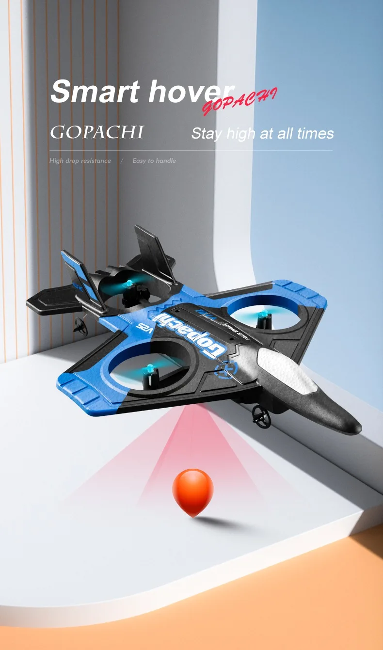 Couleur 4K Caméra-bleu Avion RC électrique 2023G, vol aérien oligFoam ...