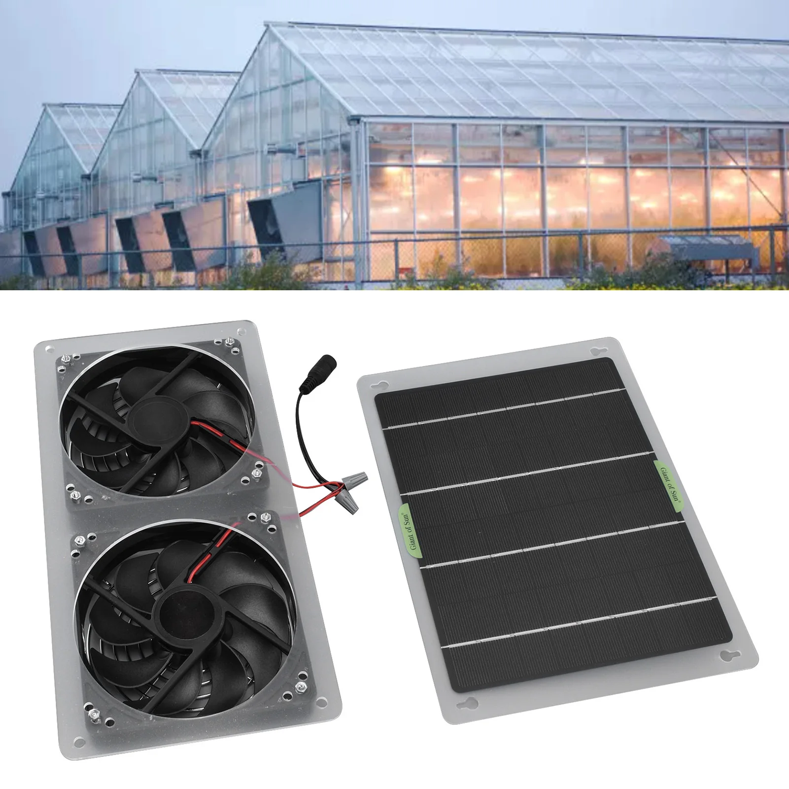 Solar-Panel-Fan-Kit-100W-12V-Waterproof-Portable-Exhaust-Fan-Solar ...