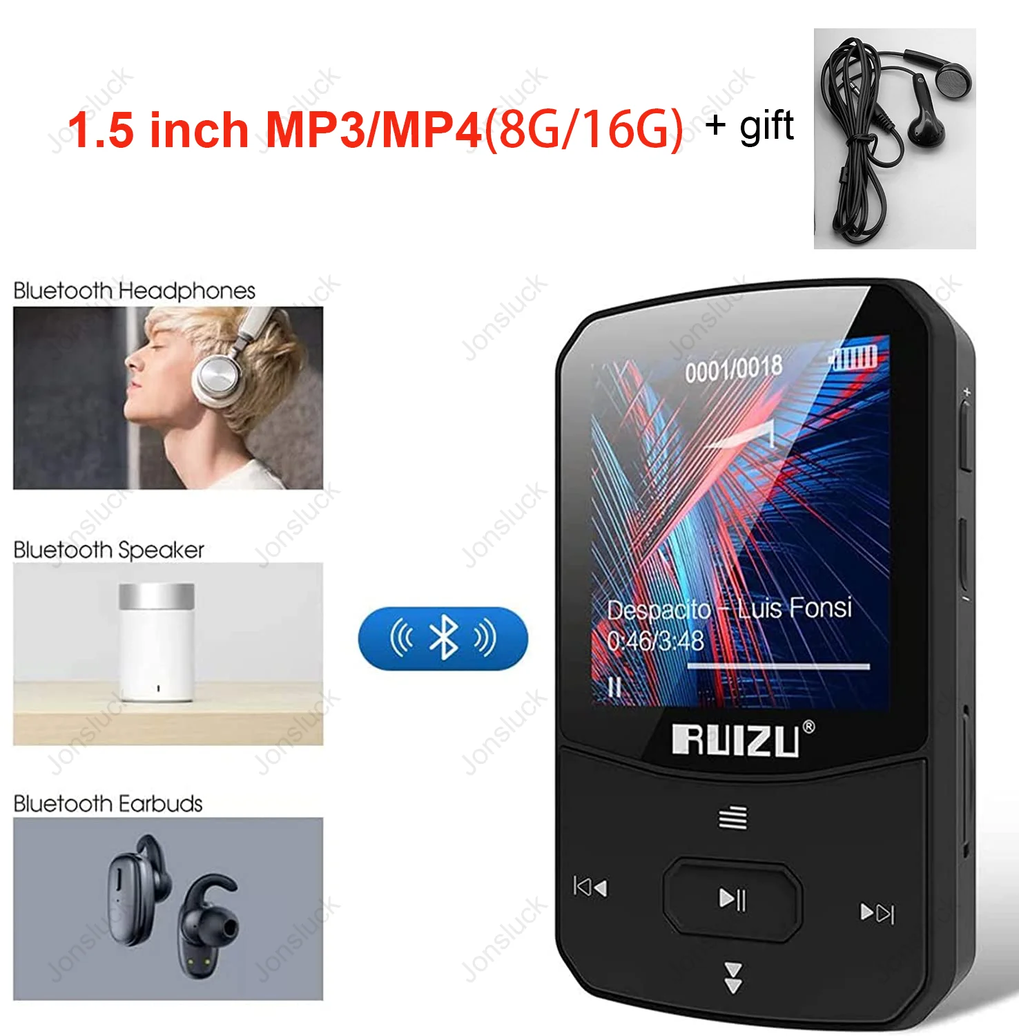 RUIZU-X52-Sport-Bluetooth-MP3-Player-Portable-Clip-Mini-Walkman-With ...