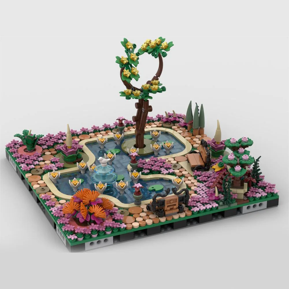 1647PCS-MOC-Creative-Botanical-Garden-Park-Architecture-Street-View ...