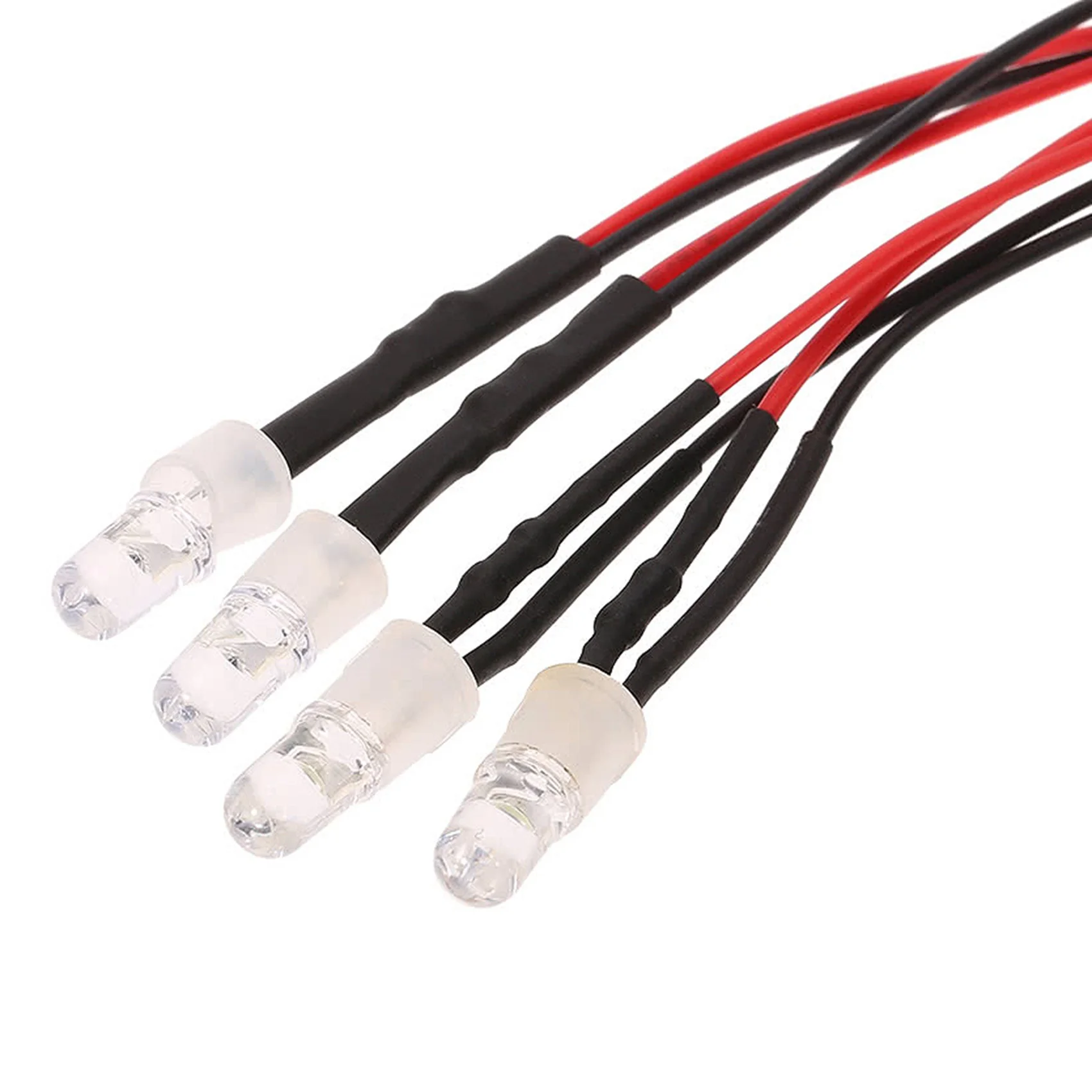 A49K-2X 4 LED Lights Kit 2 White 2 Red For 1/10 1/8 Traxxas HSP Redcat ...