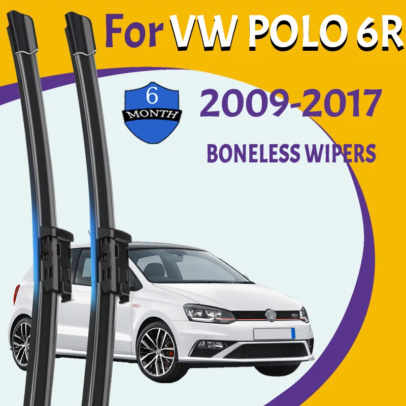 Wiper Blades For VW POLO 6R 2009-2017 Front Windshield Clean Window ...